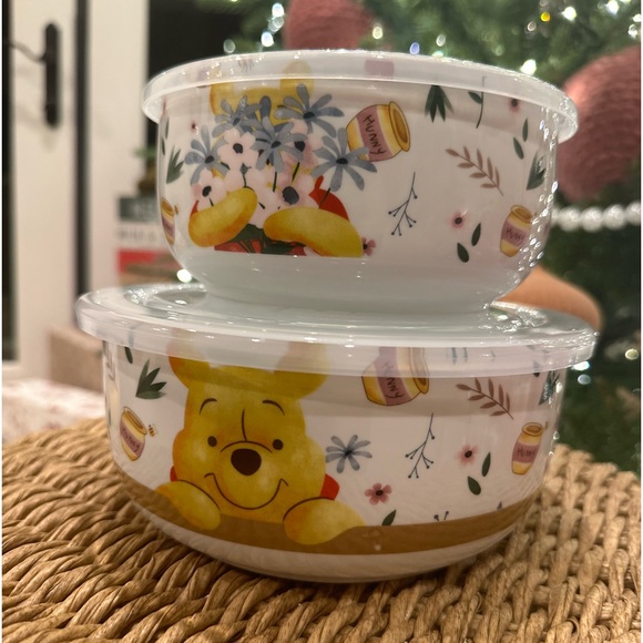 Disney | Dining | Pooh Bear Disney Food Containers Glass Food Storage ...